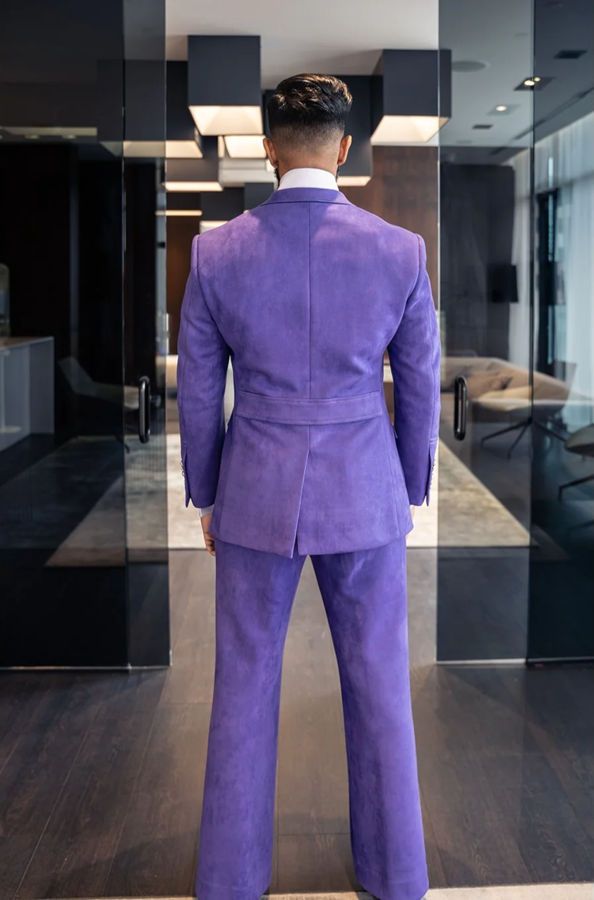 Magava Suede Double Breasted Suit – FIATI